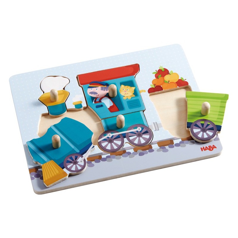 Puzzle à Encastrements Le Petit Train - Haba - Coti-jouets Kermesse et ...